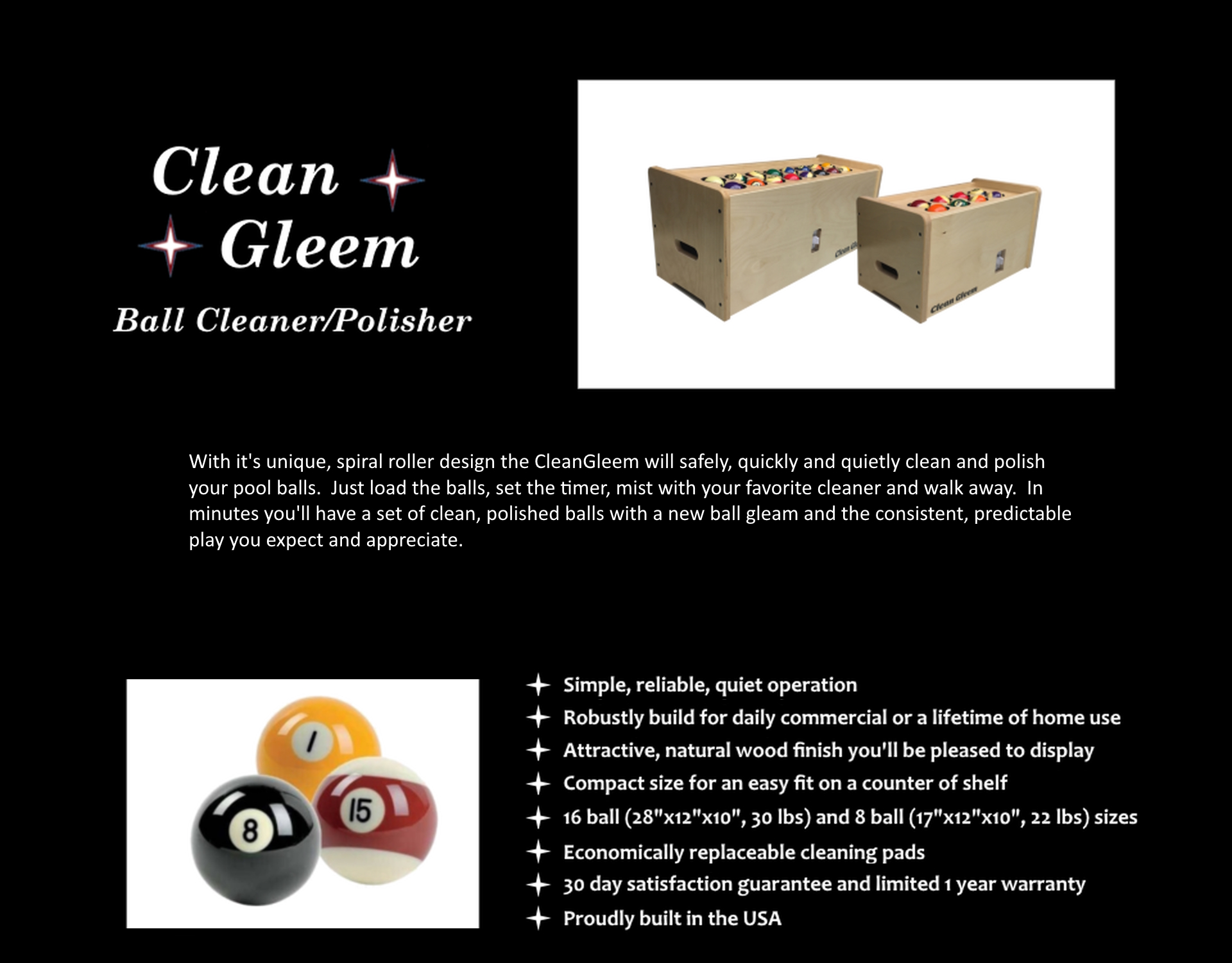 Clean Gleem Billiard Ball Cleaner and Polisher | Clean Gleem